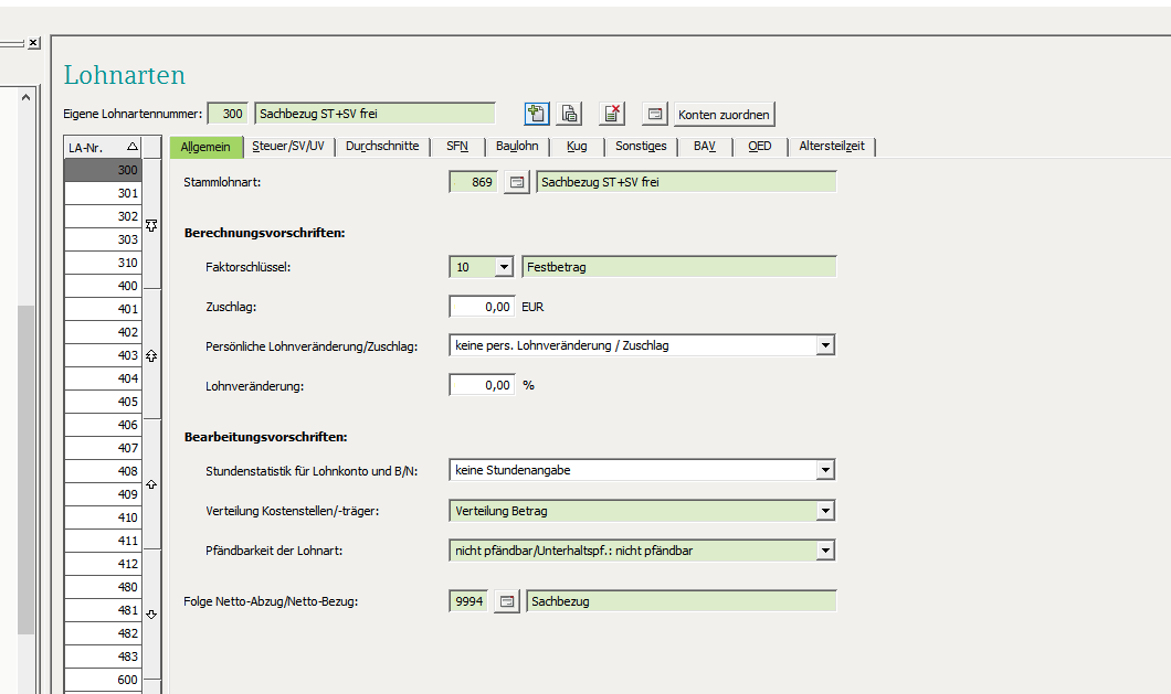 Einrichtung DATEV Lodas - Sachbezug bis 50 € – Hrmony Help Center